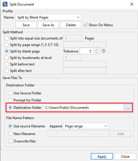 Split A PDF Document Using Advanced Options PDF Studio Knowledge Base